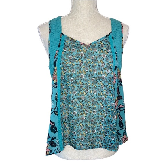 True Craft | Tops | True Craft Boho Floral Crochet Detail Blouse | Poshmark